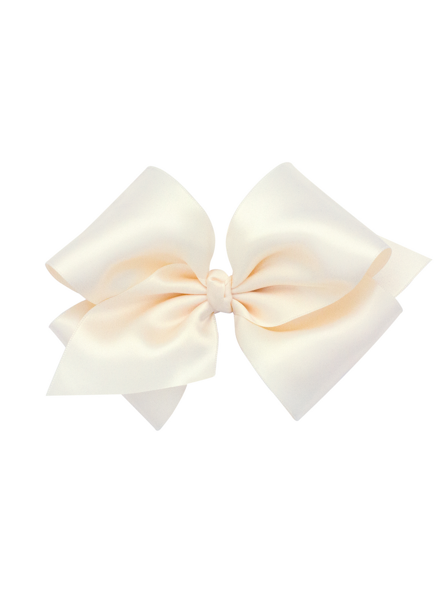Ecru Satin Small King Bow – Simply Stated Boutique